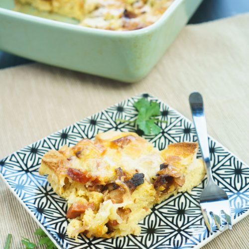 Overnight Breakfast Strata (with Chorizo) - The Cookware Geek