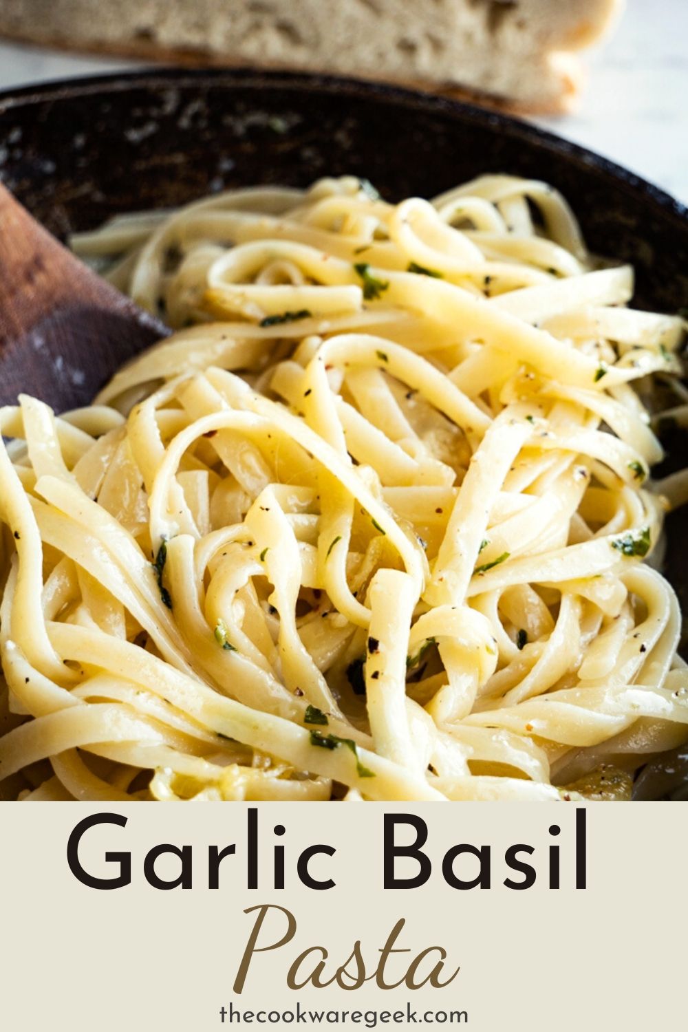 Garlic Basil Pasta (A Frugal Dinner Idea) - The Cookware Geek